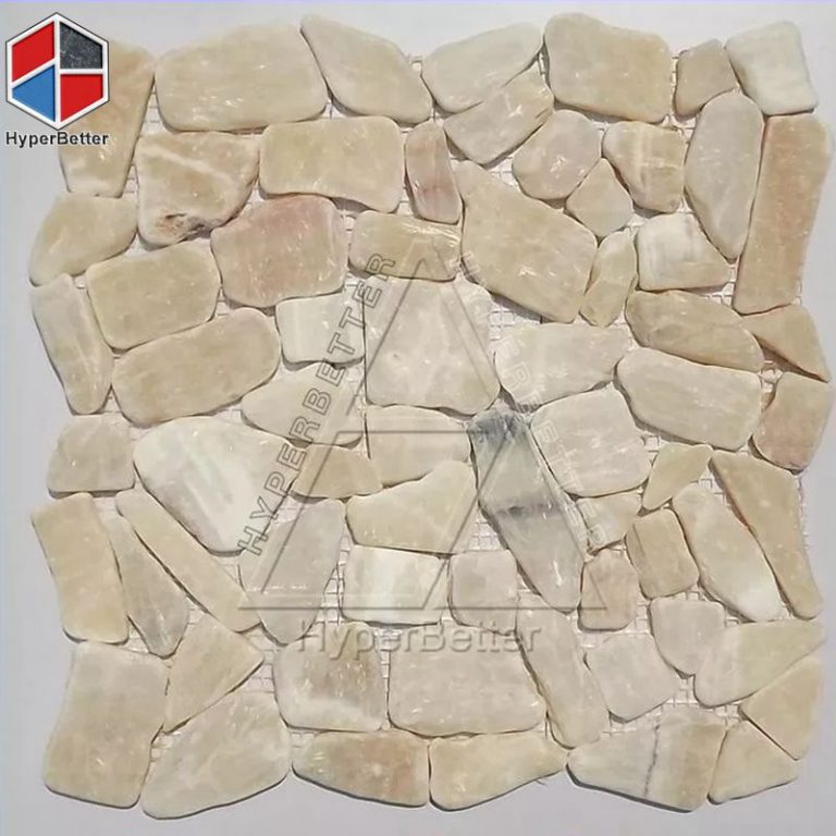 Beige cobblestone mosaic | Hyperbetter Natural Stone Mosaic Series