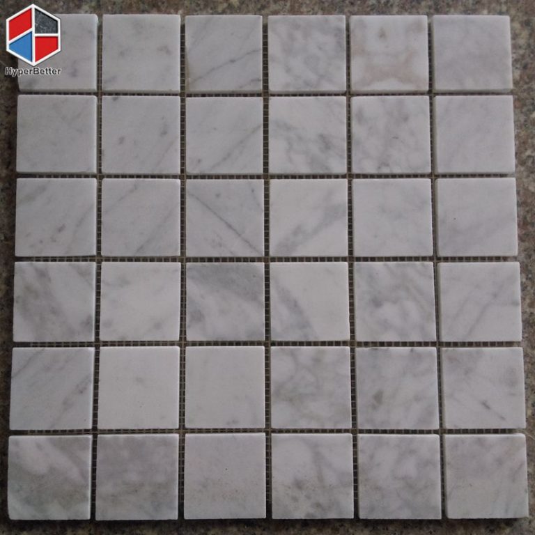 Square carrara white marble mosaic | Hyperbetter Marble Mosaic Series