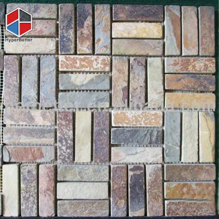 Strip mixed color slate mosaic | Hyperbetter Slate Mosaic Series